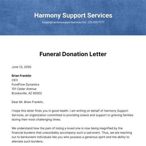 Funeral Donation Template Funeral Program Template 1 Pdfsimpli