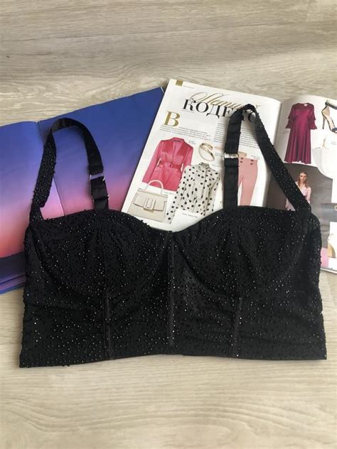 Чёрный топик в камнях — ціна 300 грн у каталозі Топи Купити жіночі речі за доступною ціною на