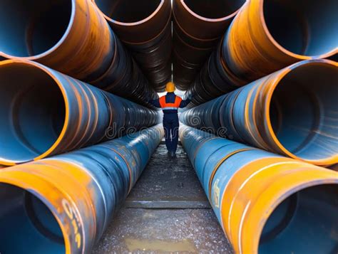 Worker Inspecting Pipeline Array Stock Image Image Of Storage Industrial 315461773