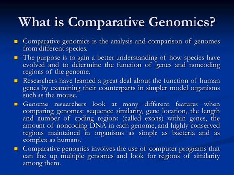 Ppt Comparative Genomics Comparative Gene Prediction In The Human Genome Powerpoint