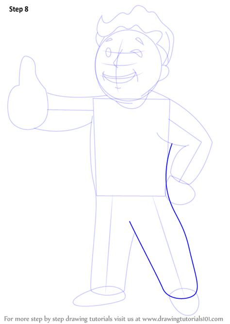 How To Draw Vault Boy From Fallout Fallout Step By Step