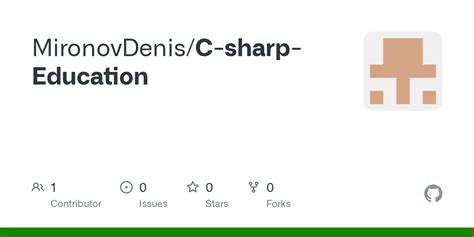 Github Mironovdenis C Sharp Education