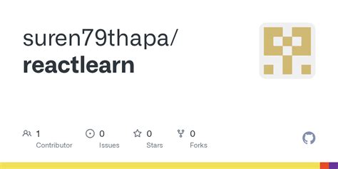 Github Suren79thapareactlearn