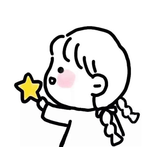 小女孩简笔画情侣头像