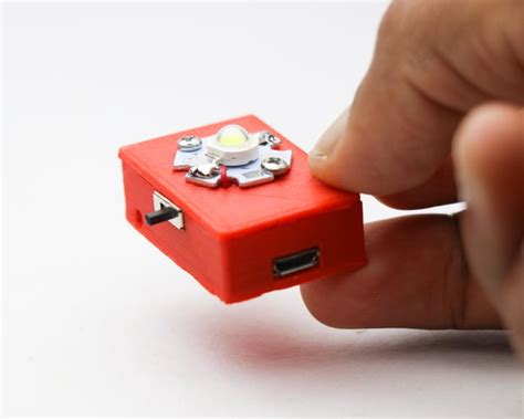 How To Make Mini Rechargeable Powerful Led Light Tinkercad