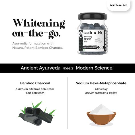 Buy Teeth A Bit Snow White Whitening Bamboo Charcoal Tooth Bits Plant Based Toothpaste Tablet
