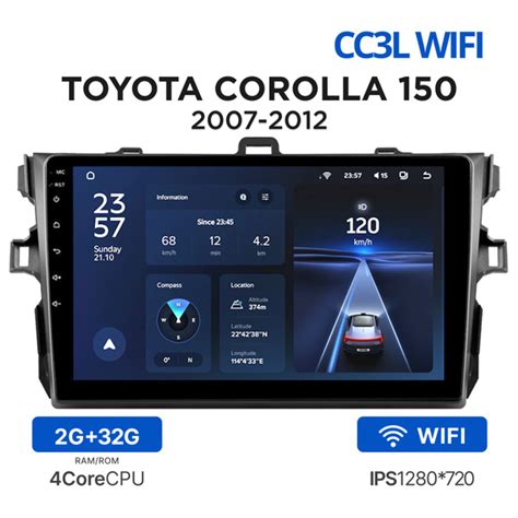 Магнитола Teyes CC3L Wi-Fi 2-32 Гб для Toyota Corolla E150 / Corolla ...