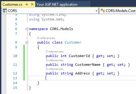 Cross Origin Sharing In Web API