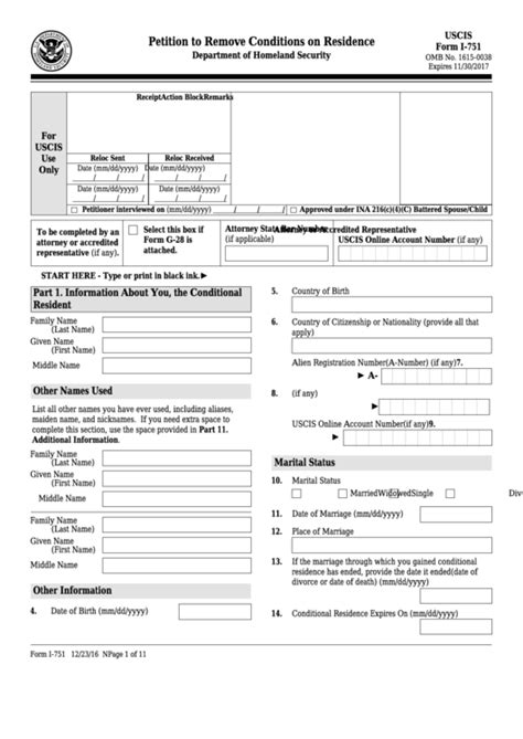 I751 Pdf Fillable Form Printable Forms Free Online