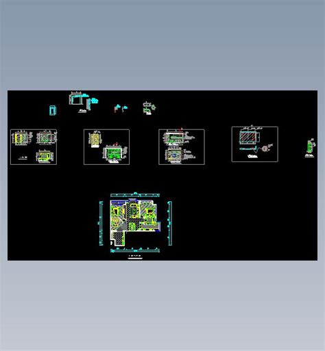 现代两居样板间方案（含效果）的cad图 Autocad 模型图纸免费下载 懒石网