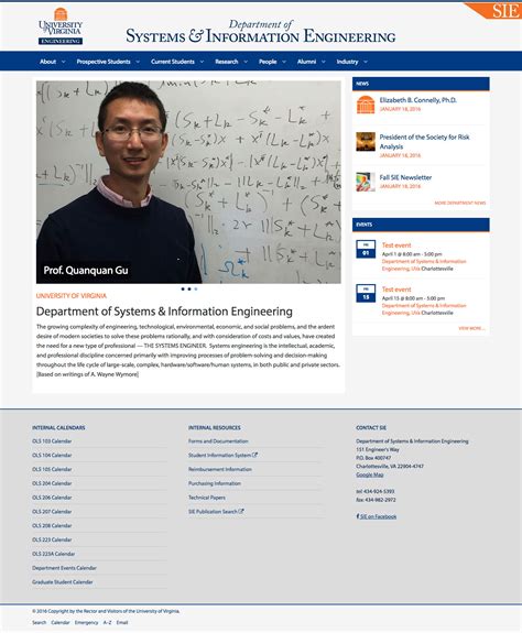 UVA Systems Engineering Web Design Douglas Green