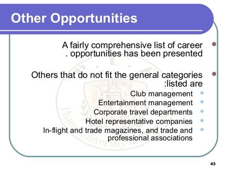 Career in tourism
