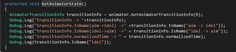 Unity获取animtor过渡信息animatortransitioninfo Csdn博客