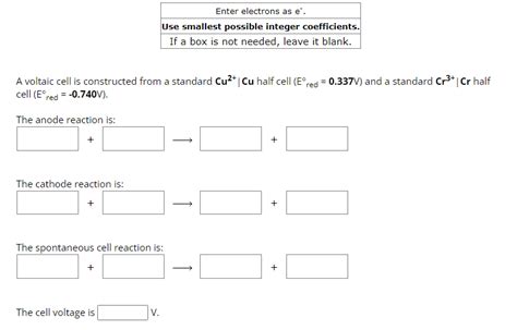 Solved Enter Electrons As E Use Smallest Possible Integer