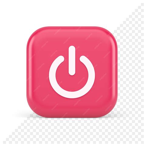 Premium Psd Shutdown Turn On Off Button Energy Switch Power Start Stop Web App Design 3d