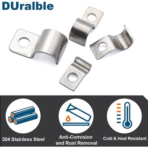 Etokfoks One Hole Unilateral Pipe Clamps Conduit Fitting Clips Saddle Clamps For Wire Gas Pipe