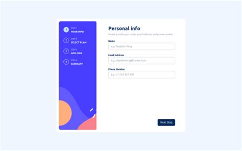 Frontend Mentor Multi Step Form React Tailwind Coding Challenge Solution