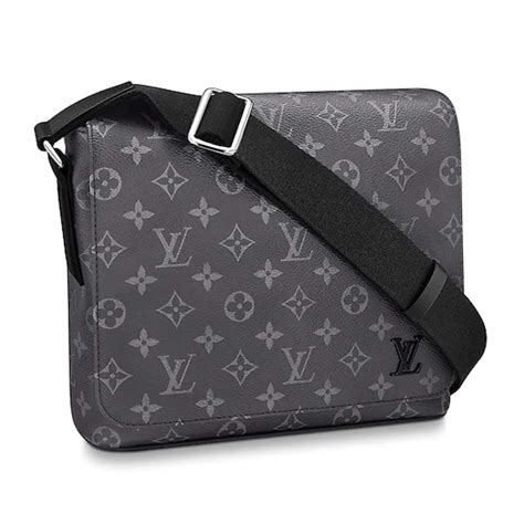 Louis Vuitton District Messenger Bag Monogram Eclipse Canvas Pm
