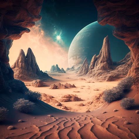 Premium Photo Extraterrestrial Landscape Ai Generative