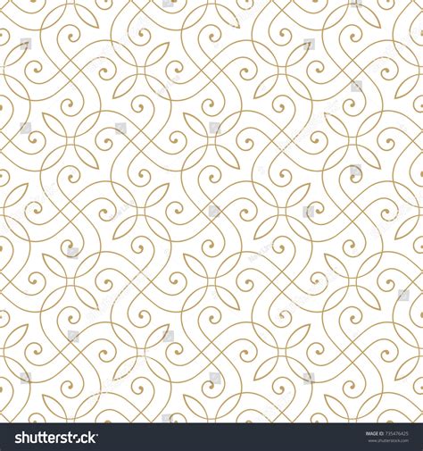 Intersecting Curved Elegant Fine Lines Scrolls Stock Vector Royalty