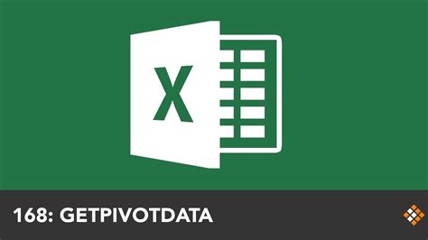 Using The GETPIVOTDATA Function To Build An Excel Dashboard Everyday Office YouTube