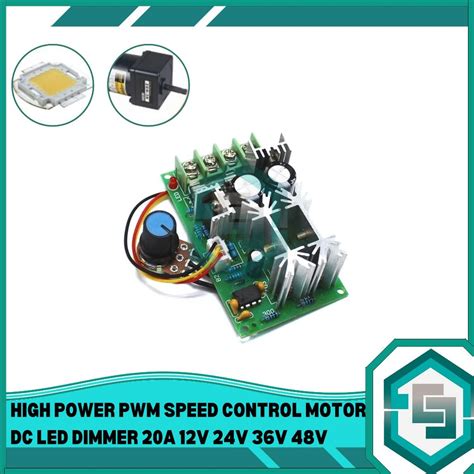 Jual HIGH POWER PWM SPEED CONTROL MOTOR DC LED DIMMER 20A 12V 24V 36V 48V Shopee Indonesia