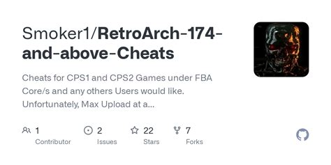 GitHub Smoker RetroArch And Above Cheats Cheats For CPS And CPS Games Under FBA Core S