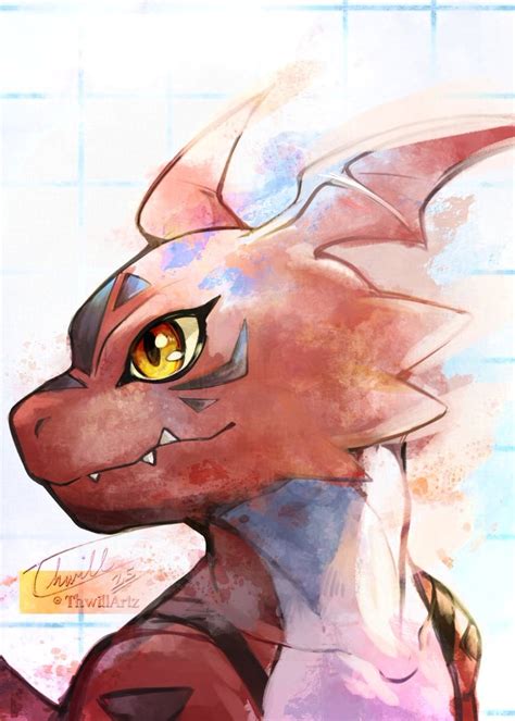 Guilmon Digimon Drawn By Thwillartz Danbooru