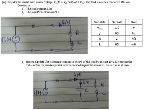 Solved Consider The Circuit With Source Voltage V S T Chegg