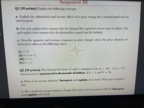 solved assignment q1 [30 points] explain the following