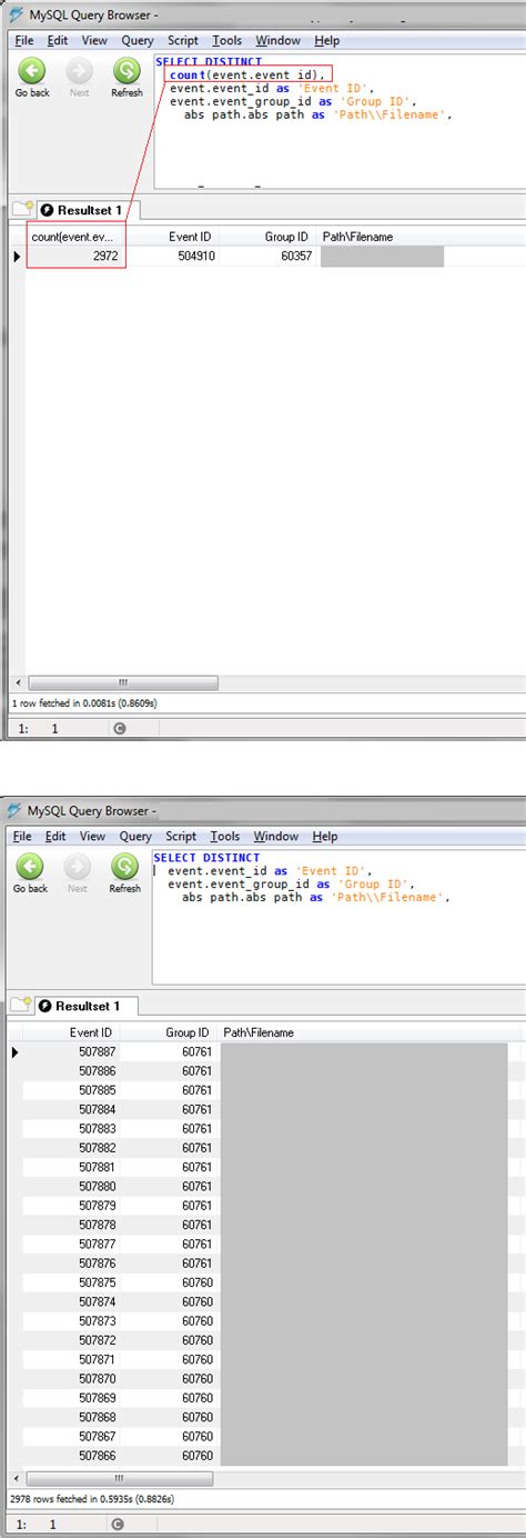 Mysql Phpsql Returning Query Results And Counts Stack Overflow