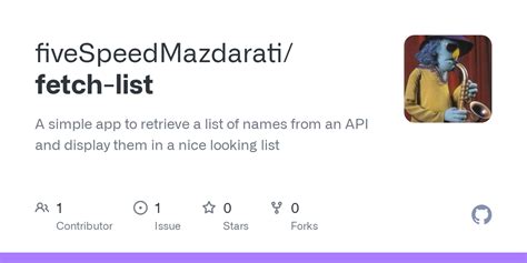 Github Fivespeedmazdaratifetch List A Simple App To Retrieve A List