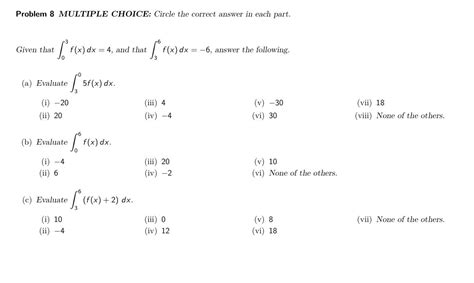 solved problem 8 multiple choice circle the correct answer
