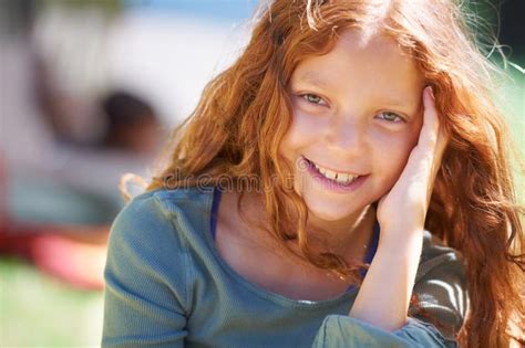 Shes An Outdoorsy Kinda Girl A Young Girl In Front Of Her Campsite