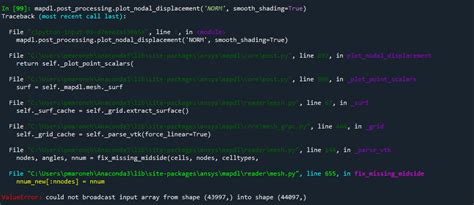 Issue With Plotnodaldisplacement · Issue 905 · Ansyspymapdl · Github