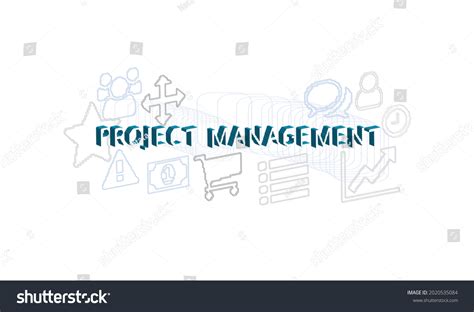 Progect Management Vector Abstract Concept Word Stock Vector Royalty Free 2020535084
