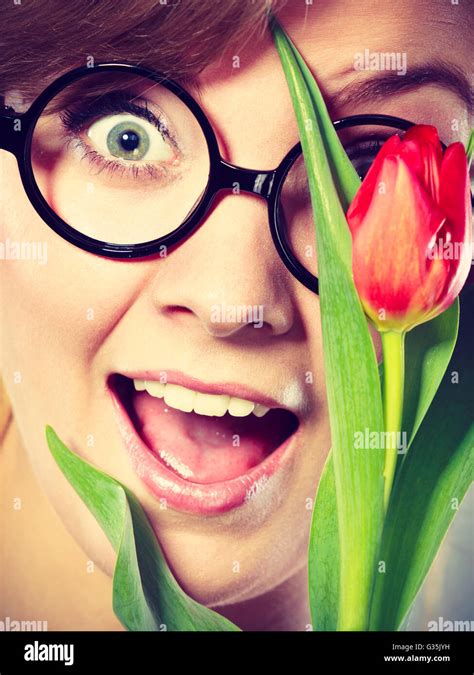 Fun Casual Flora Nature Beauty Feminine Concept Cheerful Girl With