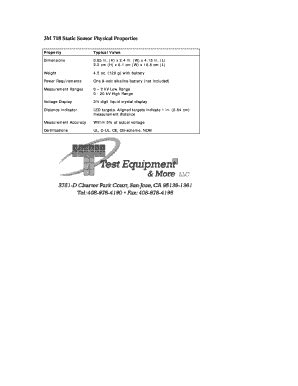 Fillable Online M Static Sensor Test Equipment And More Fax Email Print PdfFiller