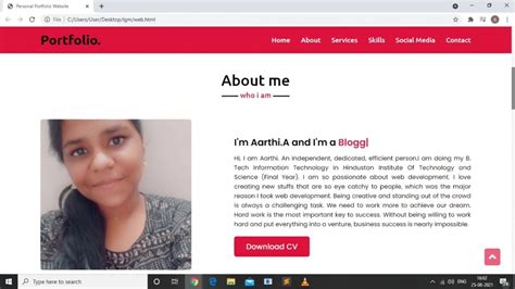 Aarthi A On Linkedin Theinternacadamey Intership Html Css