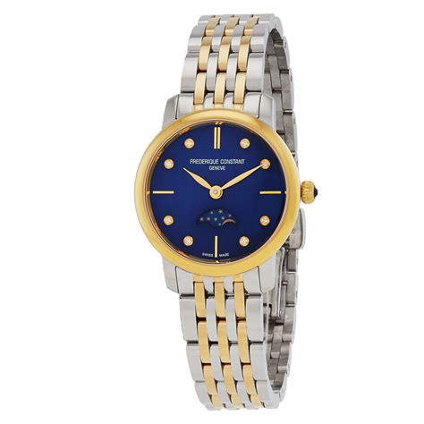 Frederique Constant Classics Quartz Diamond Blue Dial Ladies Watch Fc