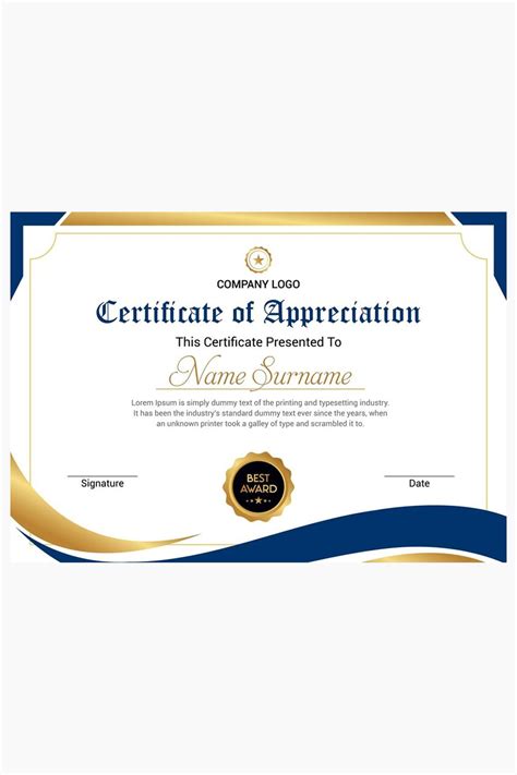 Premium Vector Modern Certificate Of Achievement And Appreciation
