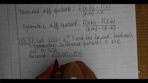 3 3 Derivative Functions Numerically And Graphically Youtube