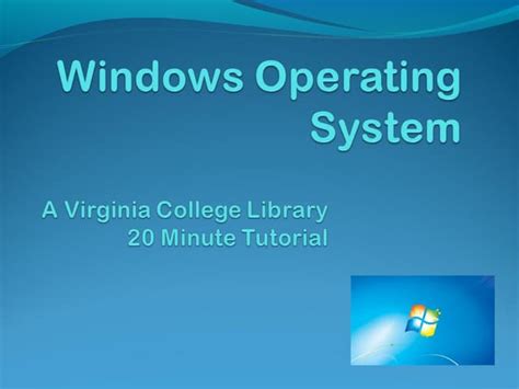 Windows Basic Computer Skills Ppt