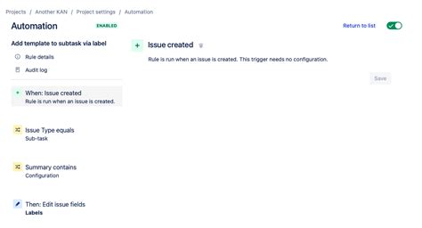 Apply Template To New Subtask