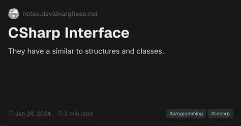 Csharp Interface