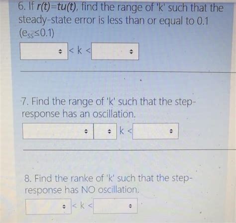 solved consider a negative unity feedback control system