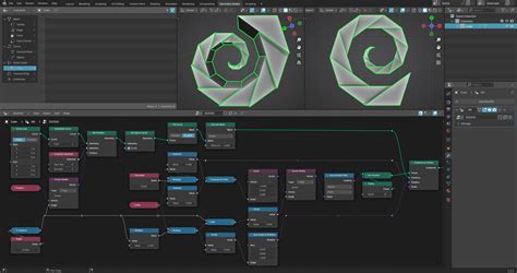 Create A Spiral Of Shapes With Increasing Scale Using Geometry Nodes