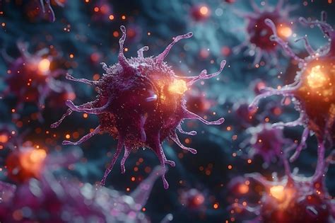 Premium Photo Contrast Between T Cells And Cancer Cells In The Immune