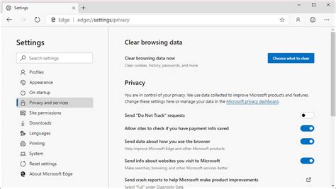Clear Browsing Data In Microsoft Edge In Windows 10 Microsoft Edge In