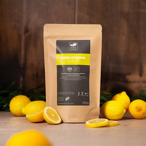 Bio Früchtetee Heiße Zitrone Besser Im Glas Loser Zitronen Tee 100 Natürliche Zutaten